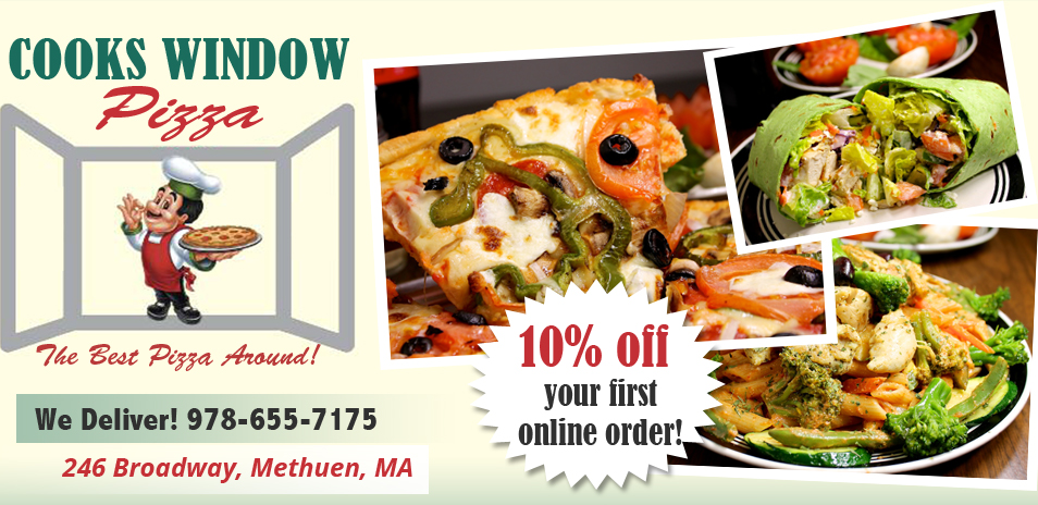 Cooks Window Pizza Methuen: Our Menu - Cooks Window Pizza Methuen